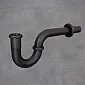 Decorative round bottle-type siphon, washbasin P-trap made of..