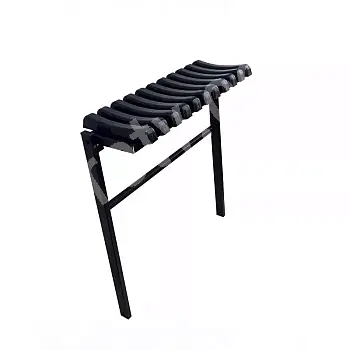 Cemetery bench with UV-resistant PVC slats & integrated..