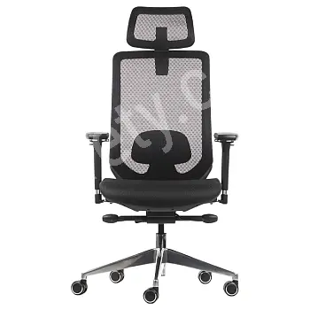 Swivel office chair with a mechanism for tilting the seat forward