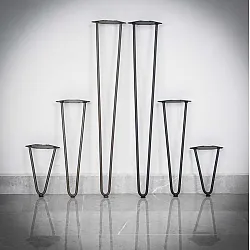 Gambe da tavolo decorative in metallo Forcina con piede (20, 40, 73..
